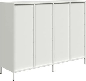 Příborník bílý 135 x 39 x 103,5 cm ocel válcovaná za studena 3307178