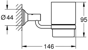 Grohe Essentials Authentic - Držák, kartáčovaný nikl 40652EN1