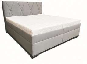 Manželská postel 160 cm Klissa (světle šedá) (se sendvičovou matrací Erik) (bez roštu). 1052035