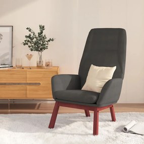 Relaxační židle tmavě šedá textil 341384