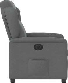 Elektrické polohovací křeslo tmavě šedé textil 3303115