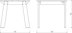 Zahradní jídelní stůl z borovicového dřeva 77x79 cm Navo – noo.ma