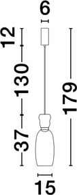 Závěsné LED svítidlo NOVA LUCE PLUMA 9W 3000K 9030546