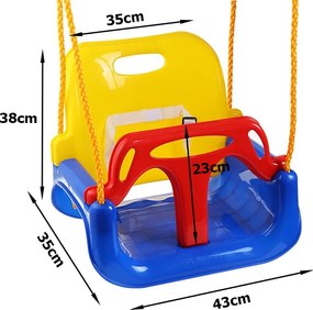 Verk Group Zahradní kočárek 3 v 1 pro děti s nastavitelnou opěrkou zad