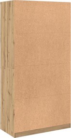 Šatní skříň dub artisan 100 x 50 x 200 cm kompozitní dřevo 3307737