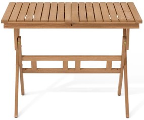 Rozkládací zahradní stůl Lenja / max. nosnost 60 kg / 100/140 x 74 x 90 cm / eukalyptové dřevo