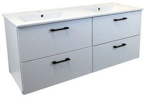 Comodo Koupelnová skříňka s keramickým umyvadlem Agria NEW 120 - bílá
