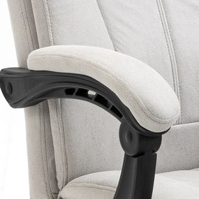 Kancelářská židle Vinsetto s masážní funkcí, ergonomická manažerská židle s výškově nastavitelnou opěrkou nohou, světle šedá pro kancelář a domácí ka…