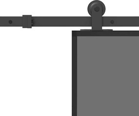 Posuvné dveře s kováním 102,5x205 cm tvrzeného sklo a hliník 3333024