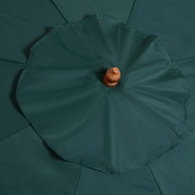 Dřevěný sluneční slunečník Outsunny 2,5m Tmavě zelený
