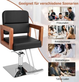 Costway Hydraulic Barber Chair Salon Křeslo pro kadeřníka s otáčením o 360