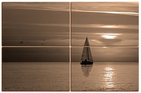 Obraz na plátně - Loď při západu slunce 1247FE (150x100 cm)
