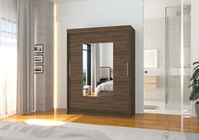 Skříň posuvná se zrcadlem DORRIGO 150 choco