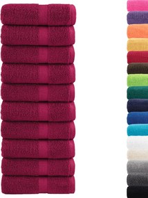 Prémiové mycí utěrky SOLUND 10 ks bordó 30x30 cm 600 g/m² 137205