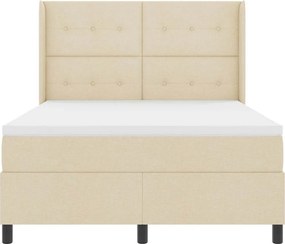 Postel s boxspringem s polštářem Krémová 200 x 160 cm textil 3341656