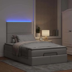 Osmanský rám postele s matrací taupe 120x200cm textil 3313917