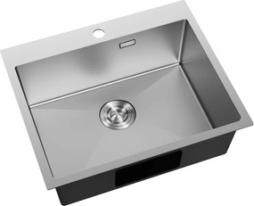 Mexen Solix, 1-komorový nerezový dřez 600 x 500 mm, broušená ocel, 6408601000-01