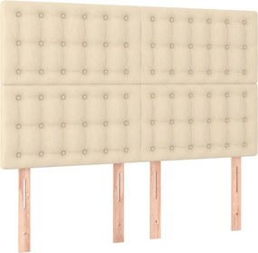 Box spring postel s matrací krémová 140x190 cm textil 3136914