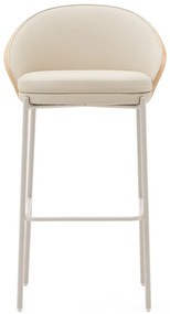 Béžová/v přírodní barvě barová židle (výška sedáku 77 cm) Eamy – Kave Home