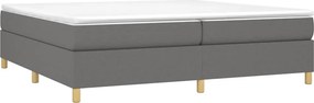 Box spring postel s matrací tmavě šedá 200x200 cm textil 3144547
