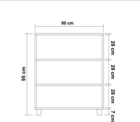 GROSETO šuplíková komoda, borovice