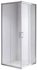 BPS-koupelny Čtvercový sprchový kout HYD-SK93B 90x90 chrom/transparent + vanička HYD-SSV-SXL02B bílá