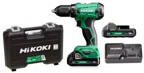 HiKOKI - 18V AKU vrtací šroubovák s příklepem, 2x aku 2,0 Ah Li-Ion, nabíječka DV18DAWCZ