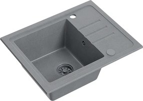 Šedý kuchyňský granitový dřez QUADRON BEN 116 + BATERIE