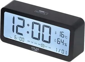 Adler AD 1195b černá / Budík / měření teploty a vlhkosti