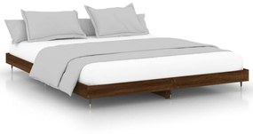 Rám postele hnědý dub 180 x 200 cm kompozitní dřevo,  832124