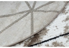 Kusový koberec Polygons hnědý kruh 120cm