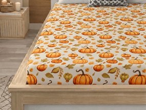 Prostěradlo z mikrovlákna AUTUMN PUMPKINS barevné 90x200 cm