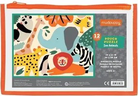 Mudpuppy Puzzle zvířátka v ZOO / 12 dílků / od 2 let