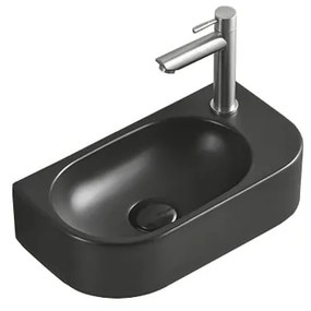 Mexen Viera umyvadlo na desku levé 40 x 21 cm, černá mat - 21274085L
