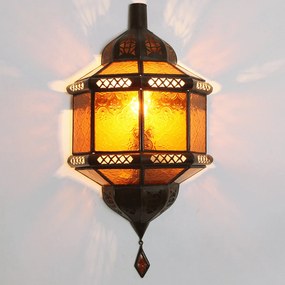 Marocká nástěnná lampa Trombi žlutá