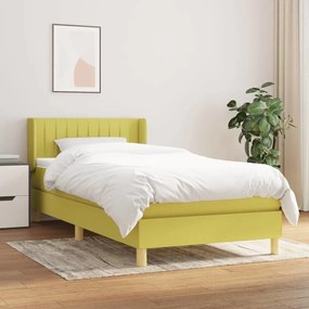 vidaXL Box spring postel s matrací 90x200 cm textil [3130401] Barva: Tmavě šedá