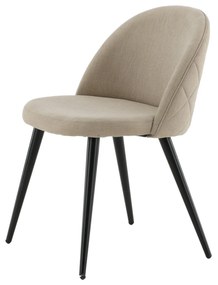 Jídelní židle Velvet, 2ks, béžová, S50xD57xV76,5