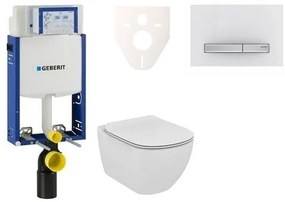 Cenově zvýhodněný závěsný WC set Geberit k zazdění + WC Ideal Standard Tesi 110.302.00.5NE8