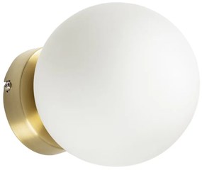 OnaDnes -20% Zlaté kovové nástěnné světlo Kave Home Mahala