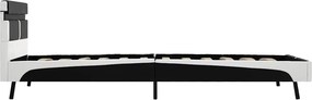 Rám postele s LED světlem černý umělá kůže 90 x 200 cm 280302