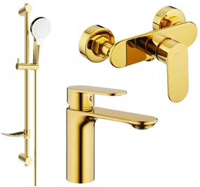 Mexen Milo DF05 sprchový set, zlatý - 71304DF05-50