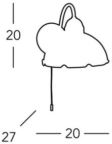 Kolarz 731.61.53 - Nástěnné svítidlo NONNA 1xE27/75W/230V