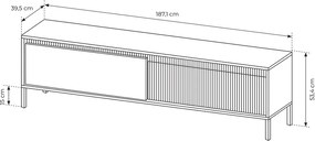 Obývací stěna SENSO F | 2 díly | 291 cm | černá