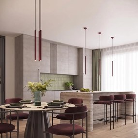 Sollux Lighting Závěsné svítidlo ARCHE 1 bordó