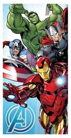 Bavlněná dětská osuška 70x140 cm Avengers "Light Blue" – Jerry Fabrics