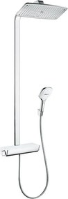 Hansgrohe Raindance Select E, sprchový set Showerpipe 360 ​​s termostatem, EcoSmart 9 l/min, bílá/chrom, HAN-27286400
