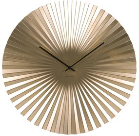 OnaDnes -20% Time for home Zlaté kulaté nástěnné hodiny Trivet 50 cm