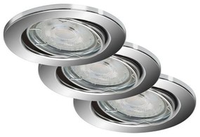 Briloner | Briloner 7149-038 - SADA 3xLED Stmívatelné koupelnové svítidlo 1xGU10/5W/230V IP23 | BL0868