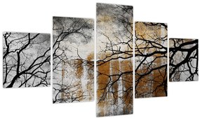 Obraz - Siluety stromů (125x70 cm)