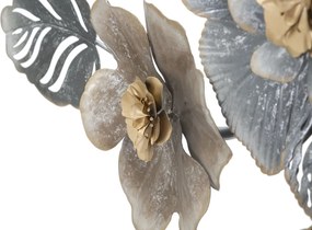 Kovová nástěnná dekorace Greys 157,5x66,5 cm šedá/zlatá